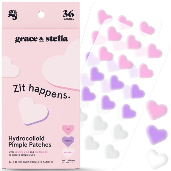 Skincare | Heart Shaped Hydrocolloid Zit Acne Pimple Patches 36 Count ...